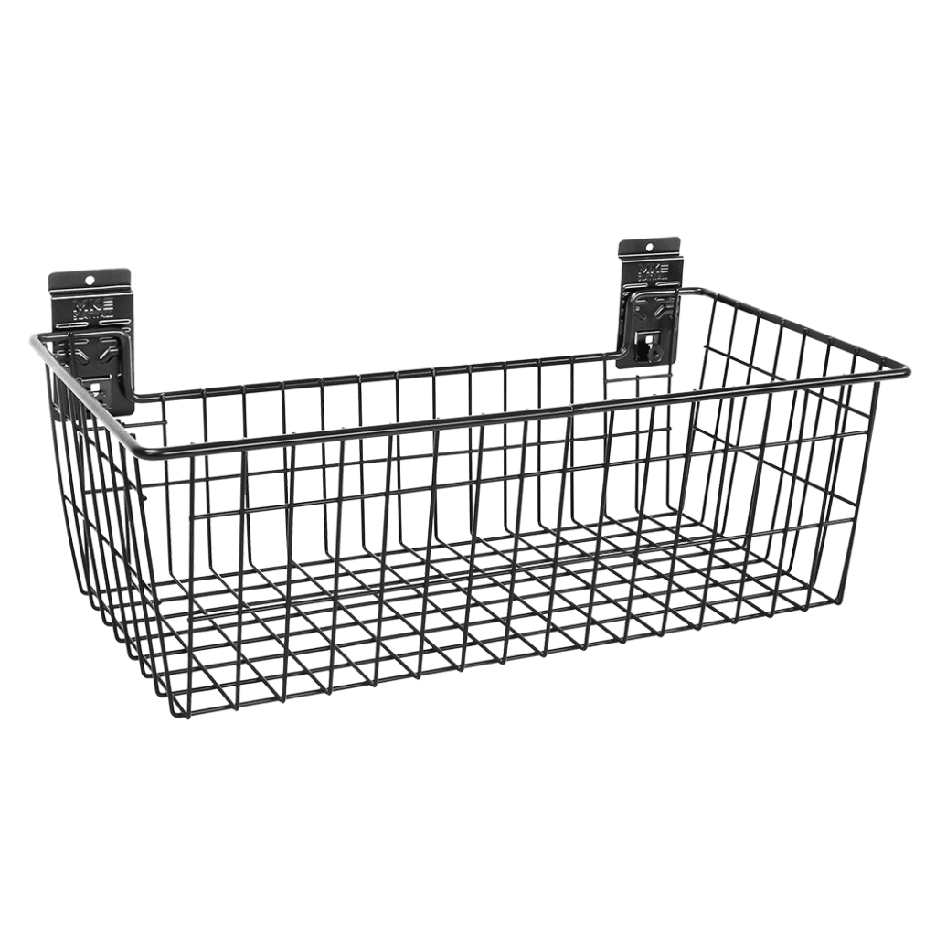 Efficient Garage Storage: Large Basket | Milwaukee Slatwall