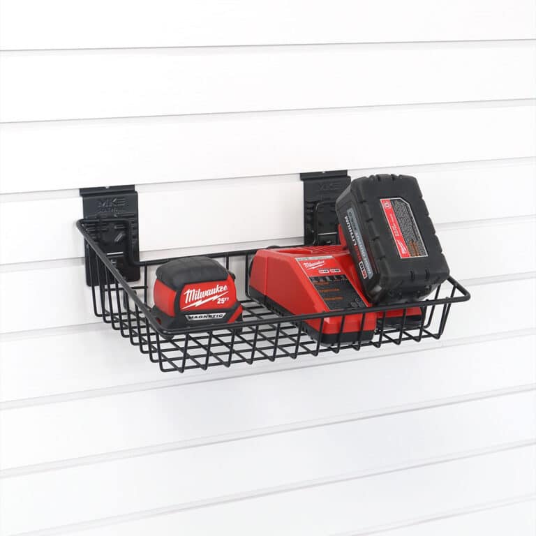 Slatwall Garage Basket: Small Storage Solution | MKE Slatwall
