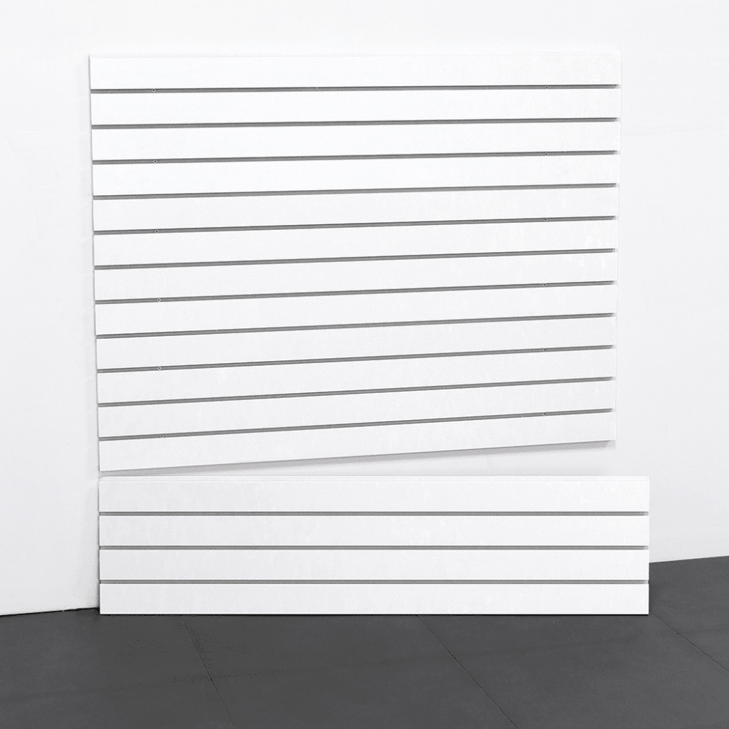 Textured White Laminated PVC Slatwall | Optimize Your Garage Space