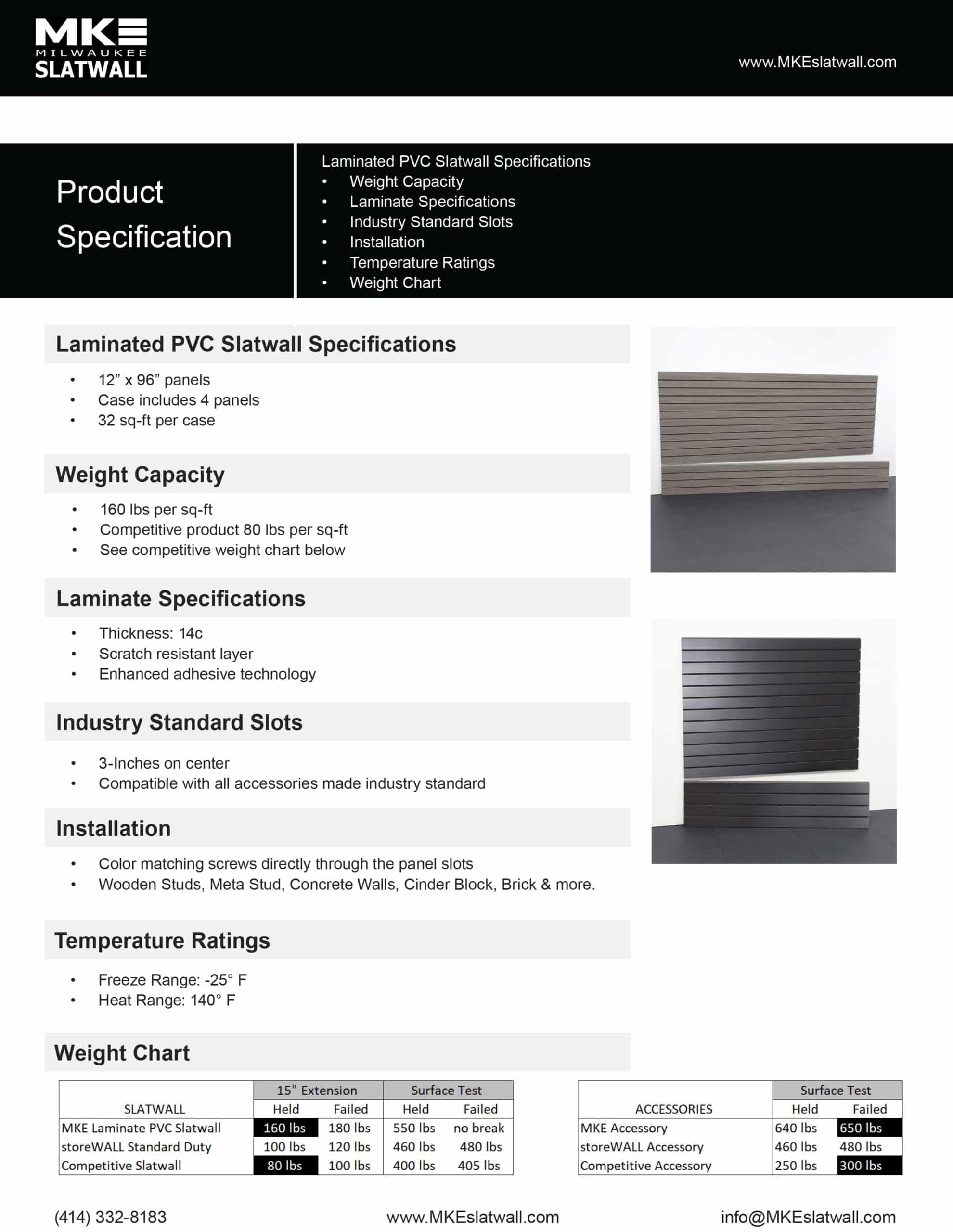 Laminated PVC Slatwall for Garage Storage | Milwaukee Slatwall