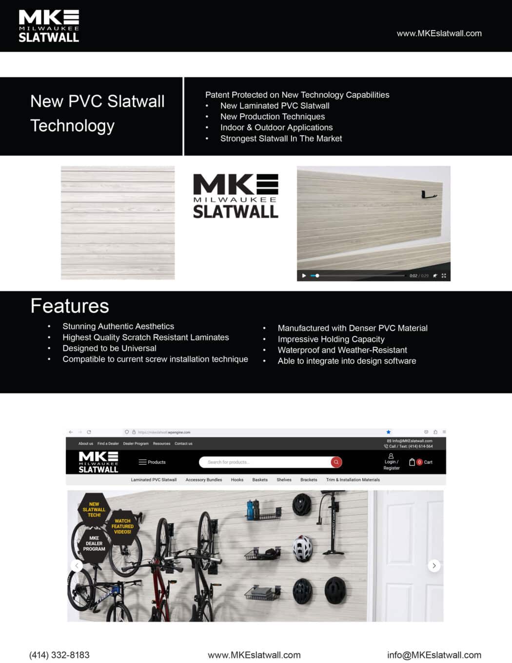 Laminated PVC Slatwall for Garage Storage | Milwaukee Slatwall